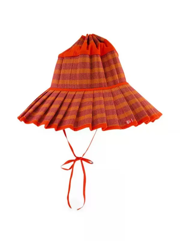 Lorna Murray Capri Check-pattern Pleated Hat