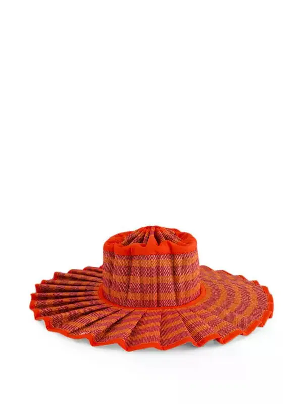Lorna Murray Capri Check-pattern Pleated Hat