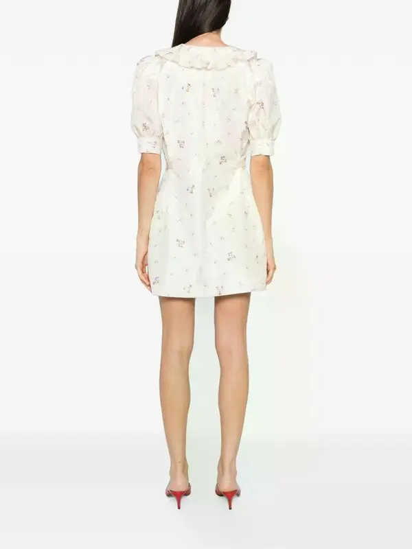 Alessandra Rich Floral Print Mini Dress