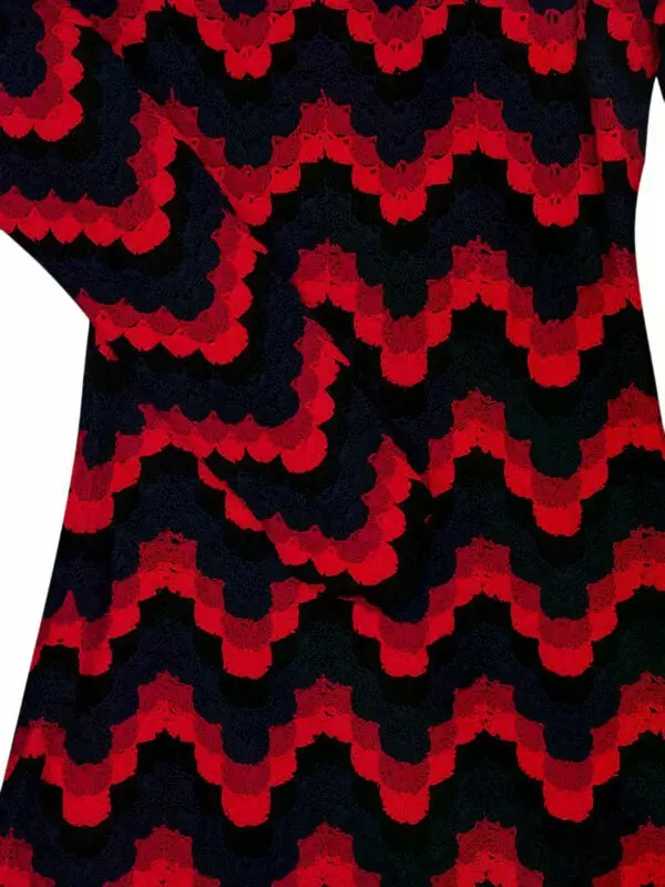 Escvdo Ursula Wave-pattern Crochet Maxi Dress