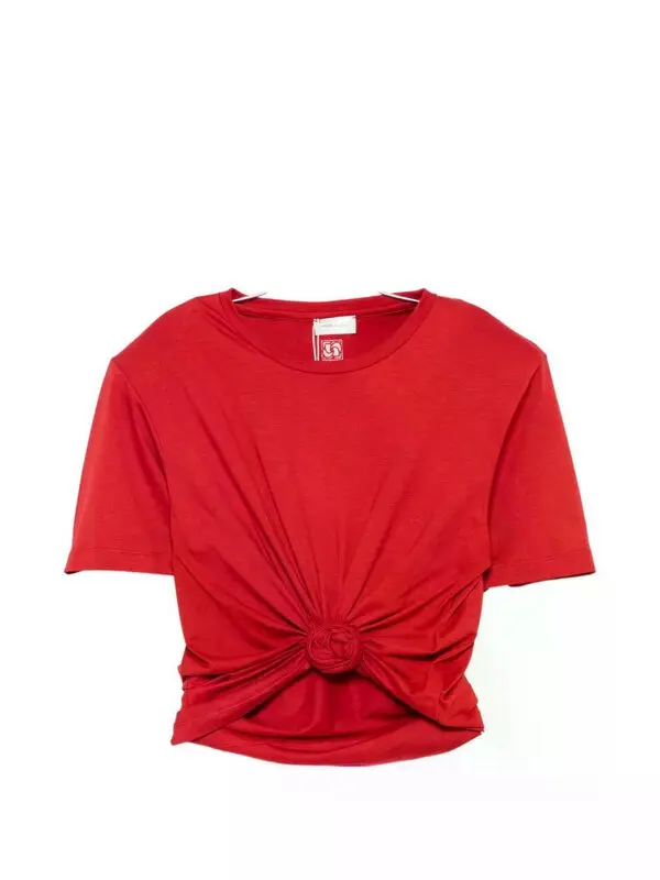Magda Butrym Rosette-detail Cropped T-shirt - Red