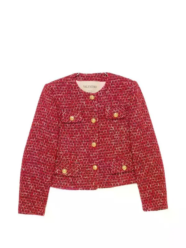 Valentino Garavani Buttoned Tweed Jacket