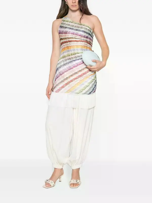 Missoni Fringed Zigzag-print Mini Dress