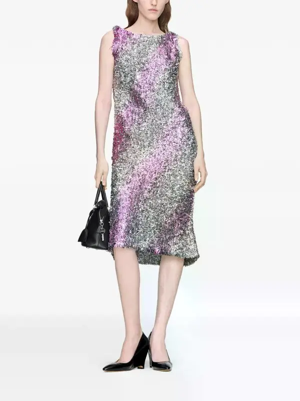 MAISON MARGIELA Foil Stripe-pattern Dress