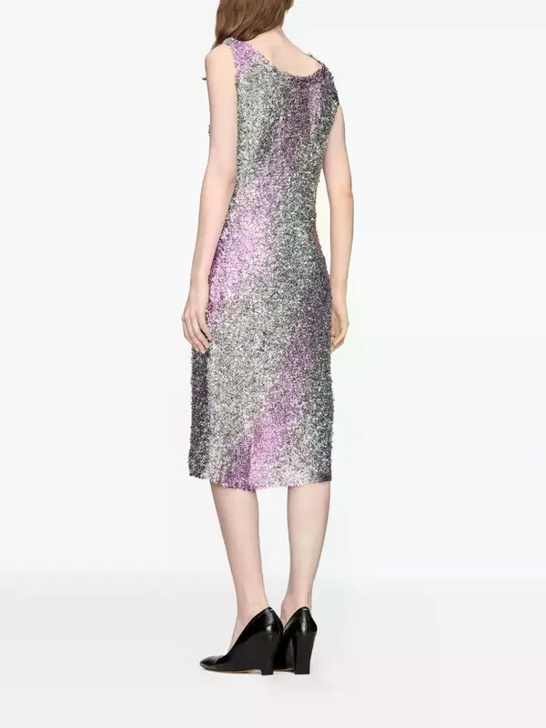 MAISON MARGIELA Foil Stripe-pattern Dress