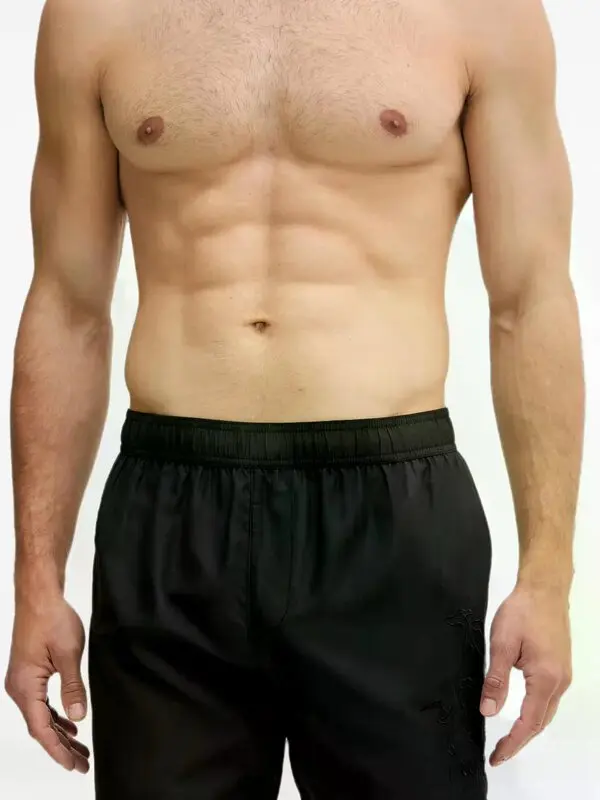 TRUSSARDI Logo-embroidered Swim Shorts