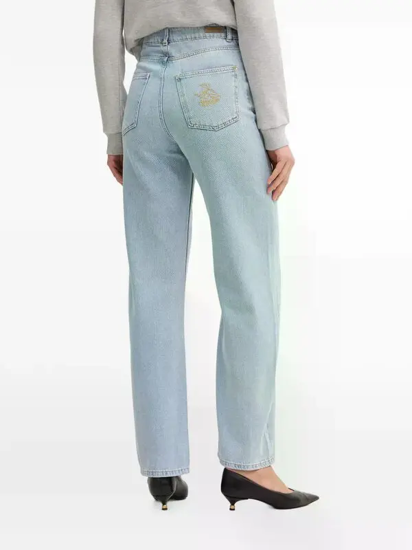 TRUSSARDI 191 Straight-leg Jeans With Embroidery