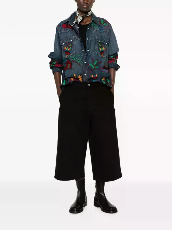 ANTIK DENIM Embroidered Denim Shirt