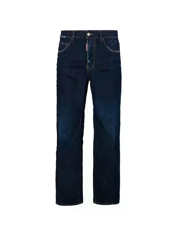 Dsquared2 Distressed Logo-tag Jeans - Blue