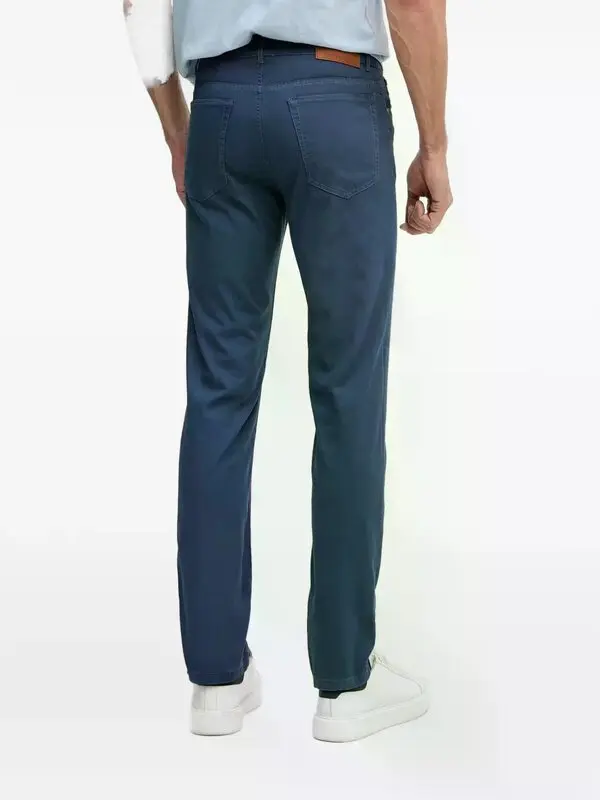 TRUSSARDI Logo-patch Straight-leg Trousers