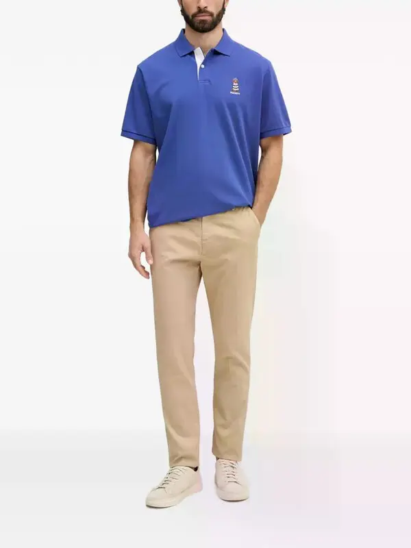 TRUSSARDI Logo-embroidered Chinos Trousers