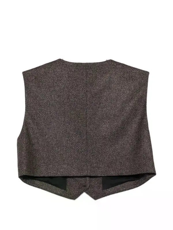 MSGM Cropped Button-up Waistcoat