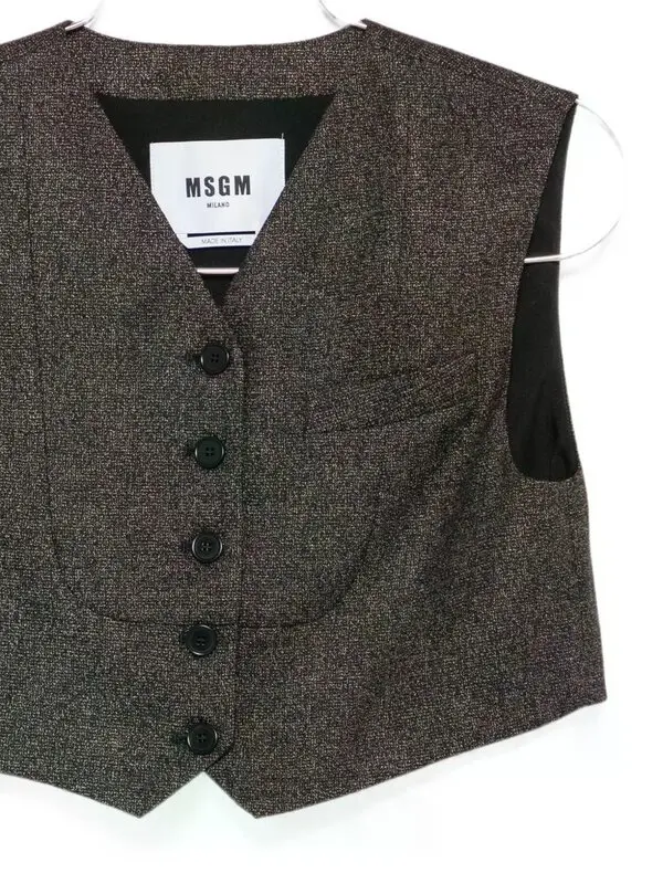 MSGM Cropped Button-up Waistcoat