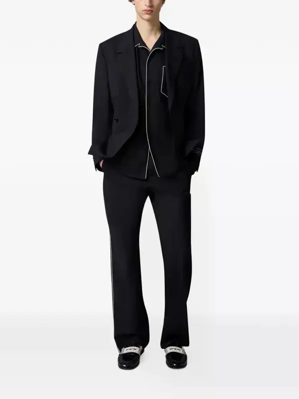 MSGM Piped-trim Chest-pocket Shirt
