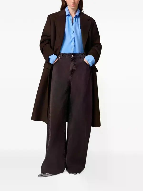 MSGM Ruched Chest-pocket Shirt