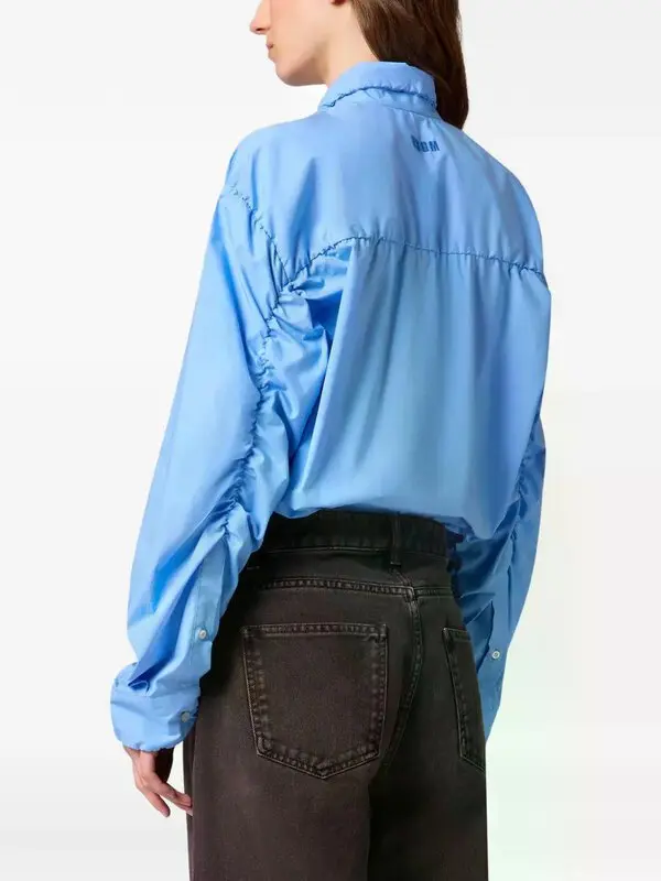 MSGM Ruched Chest-pocket Shirt