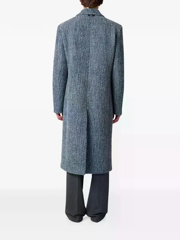 MSGM Double-breasted Marl-effect Coat