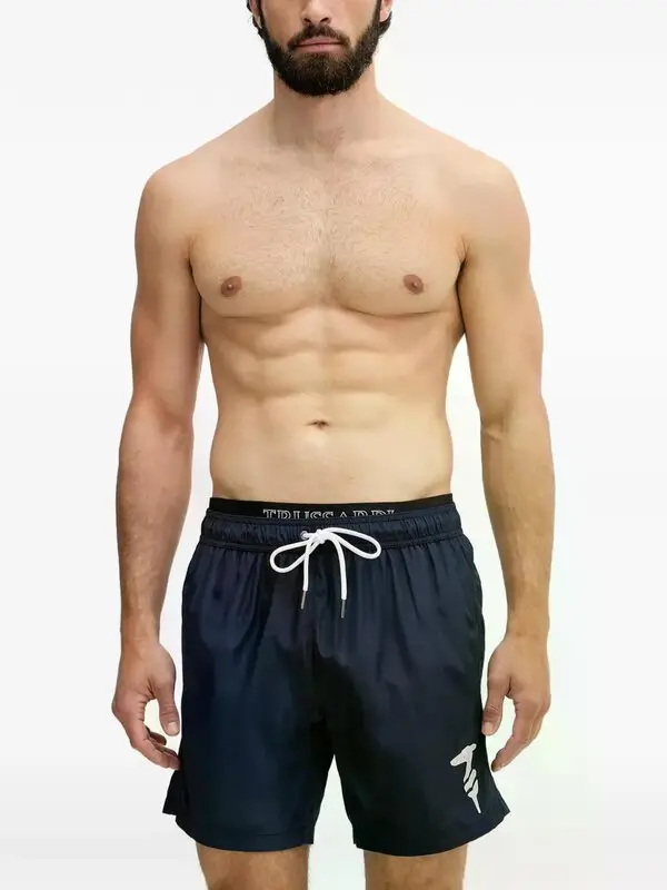 TRUSSARDI Logo-print Drawstring Swim Shorts