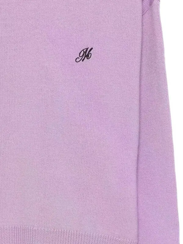 MSGM Logo Embroidered Crew-neck Sweater
