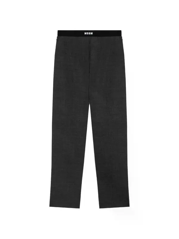 MSGM Logo-waistband Tailored Trousers