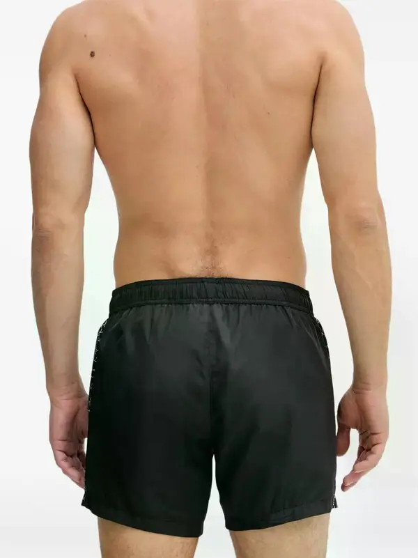 TRUSSARDI Logo Print Swim Shorts - Black