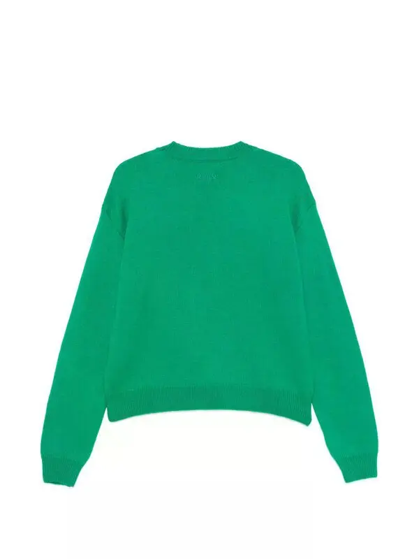 MSGM Logo Embroidered Crew Neck Sweater