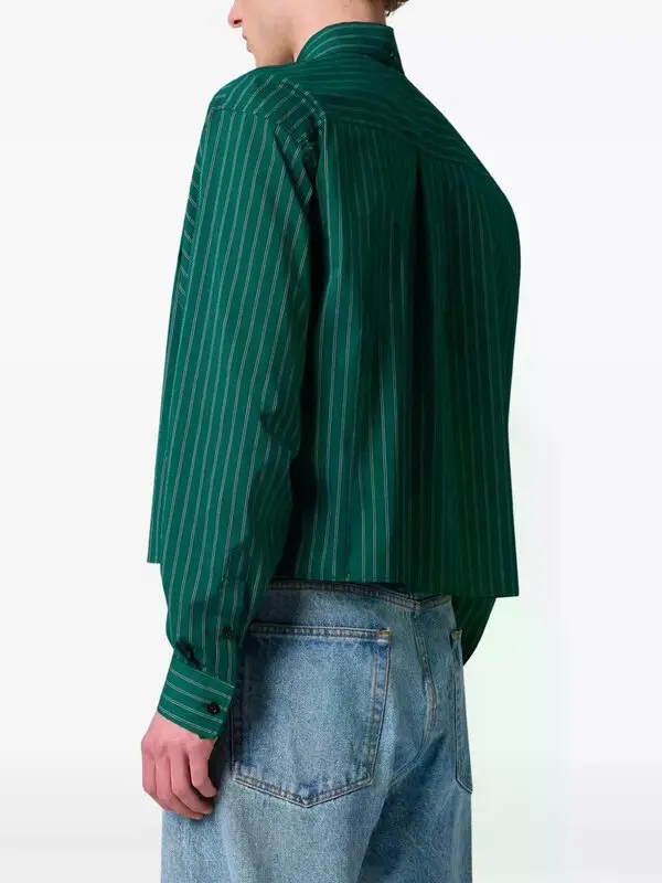 MSGM Pinstripe-pattern Cropped Shirt