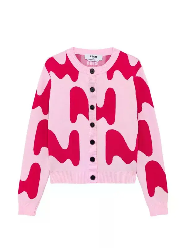 MSGM Abstract-pattern Button-up Cardigan