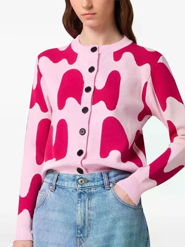 MSGM Abstract-pattern Button-up Cardigan