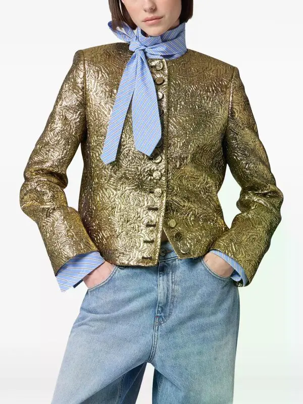 MSGM Textured Metallic-finish Jacket
