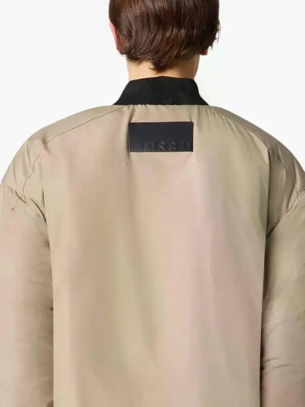 MSGM Logo-patch Bomber Jacket