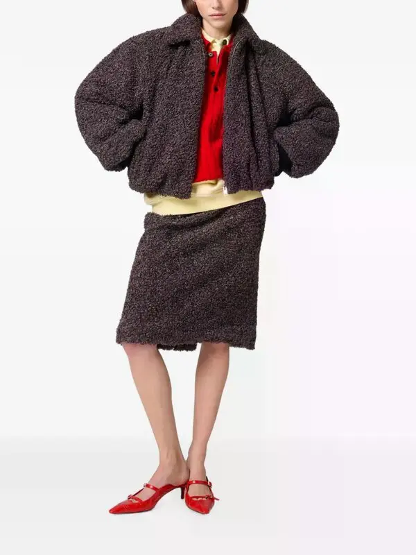 MSGM Bouclé-effect Midi Skirt