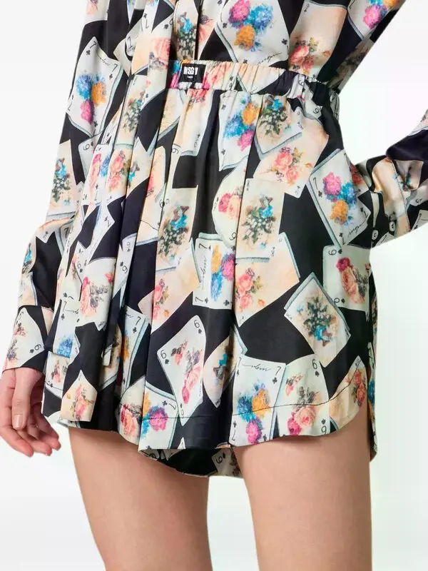 MSGM Playing-card-print Shorts