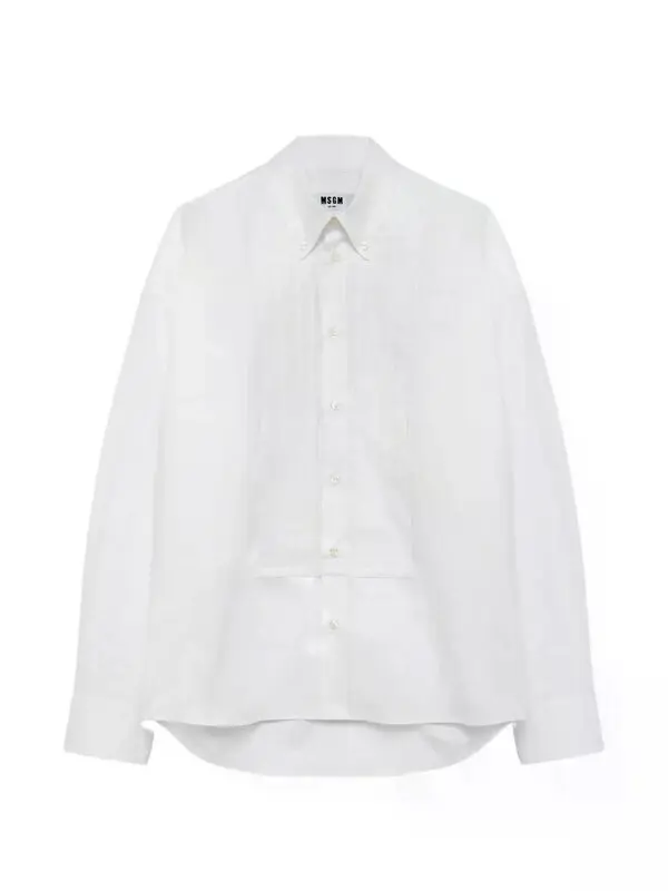 MSGM Pleated-bib Button-down Shirt