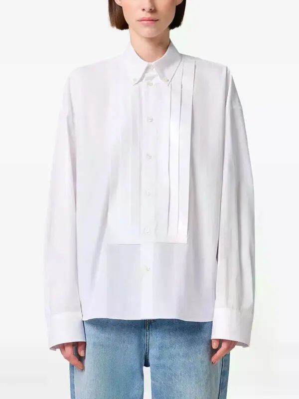 MSGM Pleated-bib Button-down Shirt