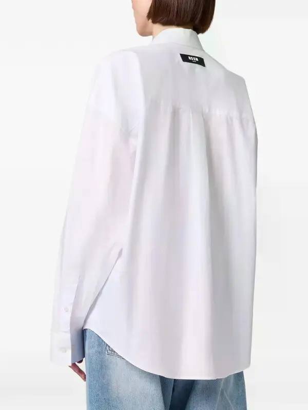MSGM Pleated-bib Button-down Shirt