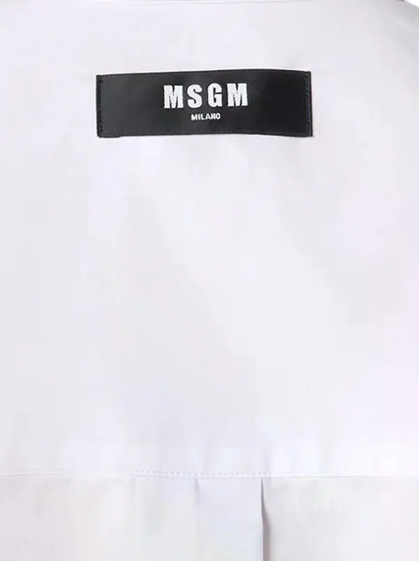 MSGM Pleated-bib Button-down Shirt