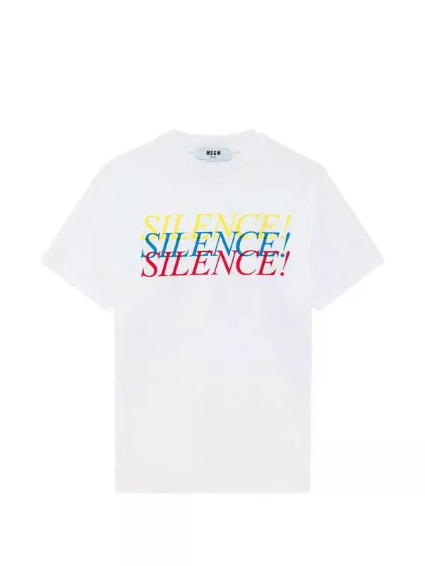 MSGM Slogan-print T-shirt