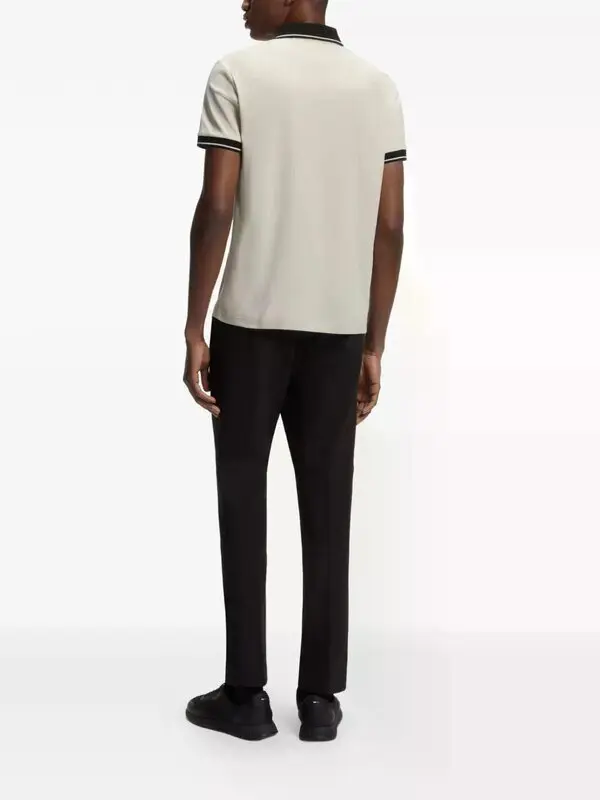BOSS Contrast-trim Slim-fit Polo Shirt