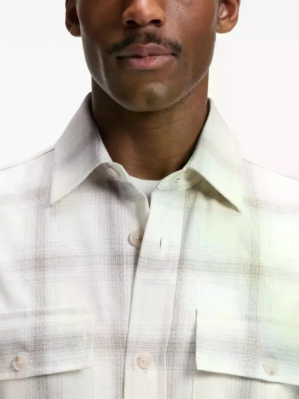 BOSS Check-pattern Flap-pockets Shirt