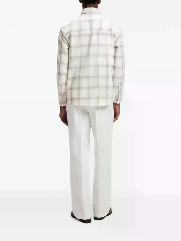BOSS Relaxed-fit Check Shirt In Virgin Wool Blend