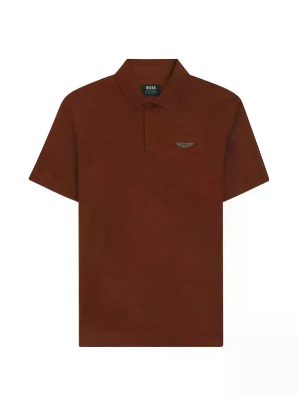 BOSS Logo-plaque Polo Shirt - Brown