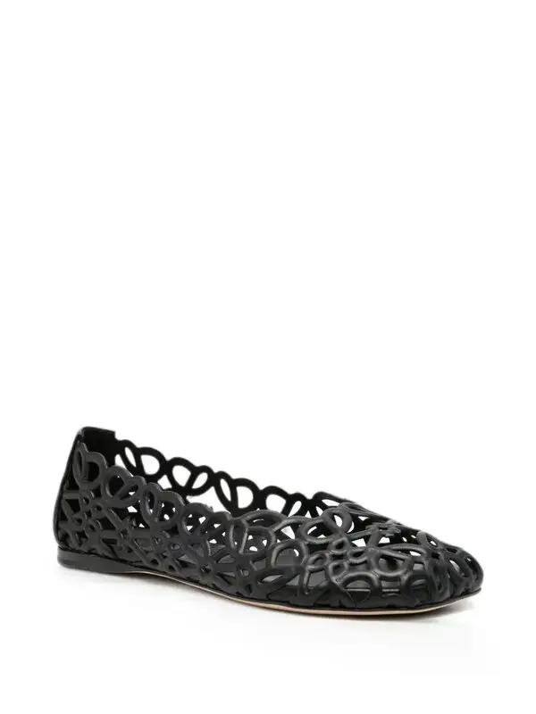 Loewe Anagram Cut-out Ballet Flats