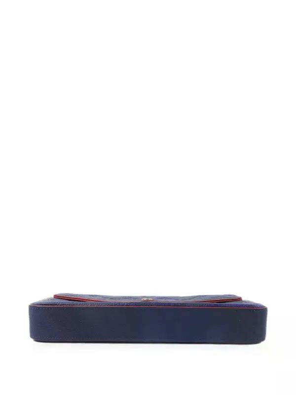 LOUIS VUITTON Monogram Empreinte Felicie Shoulder Bag - Blue