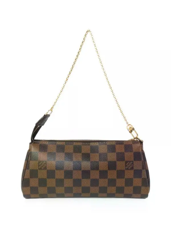 LOUIS VUITTON Eva Damier Ebène Canvas Tote Bag
