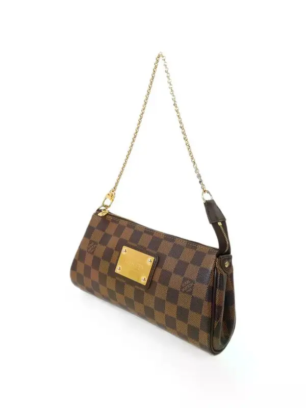LOUIS VUITTON Eva Damier Ebène Canvas Tote Bag