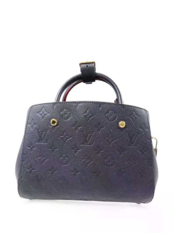 LOUIS VUITTON Monogram Empreinte Montaigne Bb Handbag - Blue