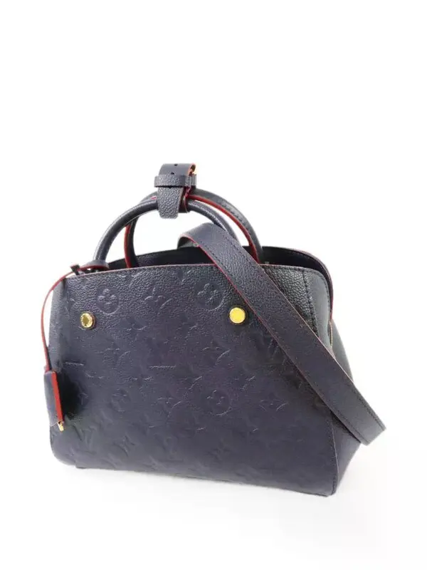 LOUIS VUITTON Monogram Empreinte Montaigne Bb Handbag - Blue
