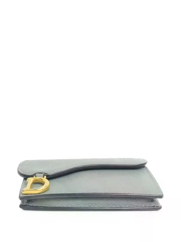 Dior Saddle Bloom Card Holder - Blue