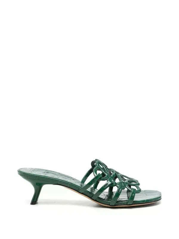 Loewe Petal Anagram Croc-effect Sandals